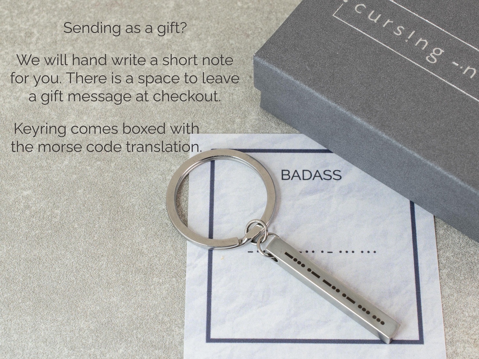 Custom Engraved Morse Code Keychain, Personalized Hidden Message Gift ...