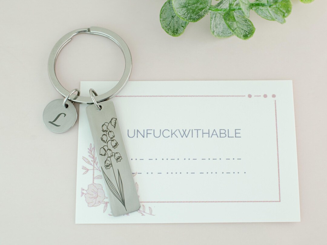 Unfuckwithable Morse Code Keyring, Survivor Gift for Her, Engraved ...