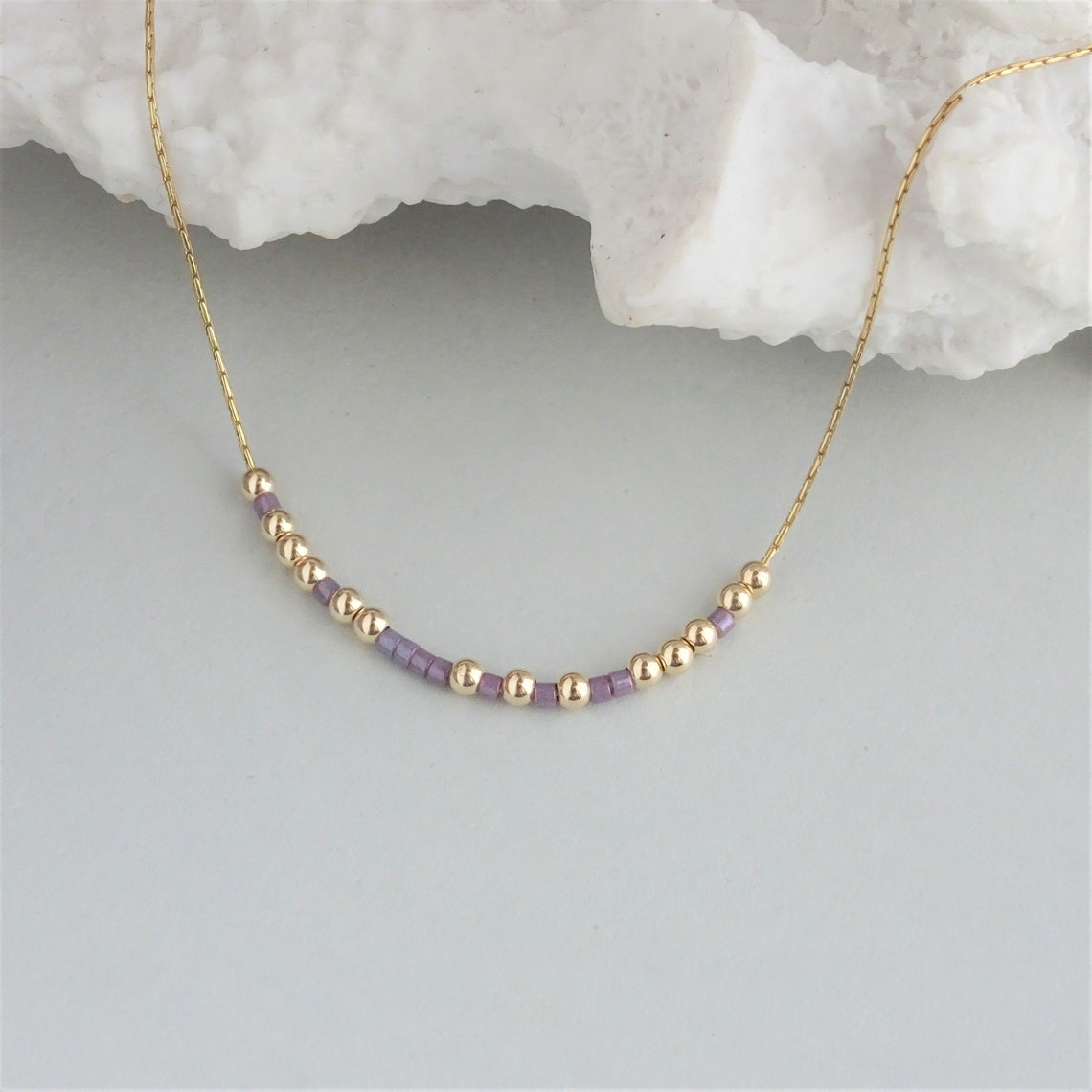 Personalized Morse Code Necklace Custom Name Tiny Bead | Etsy