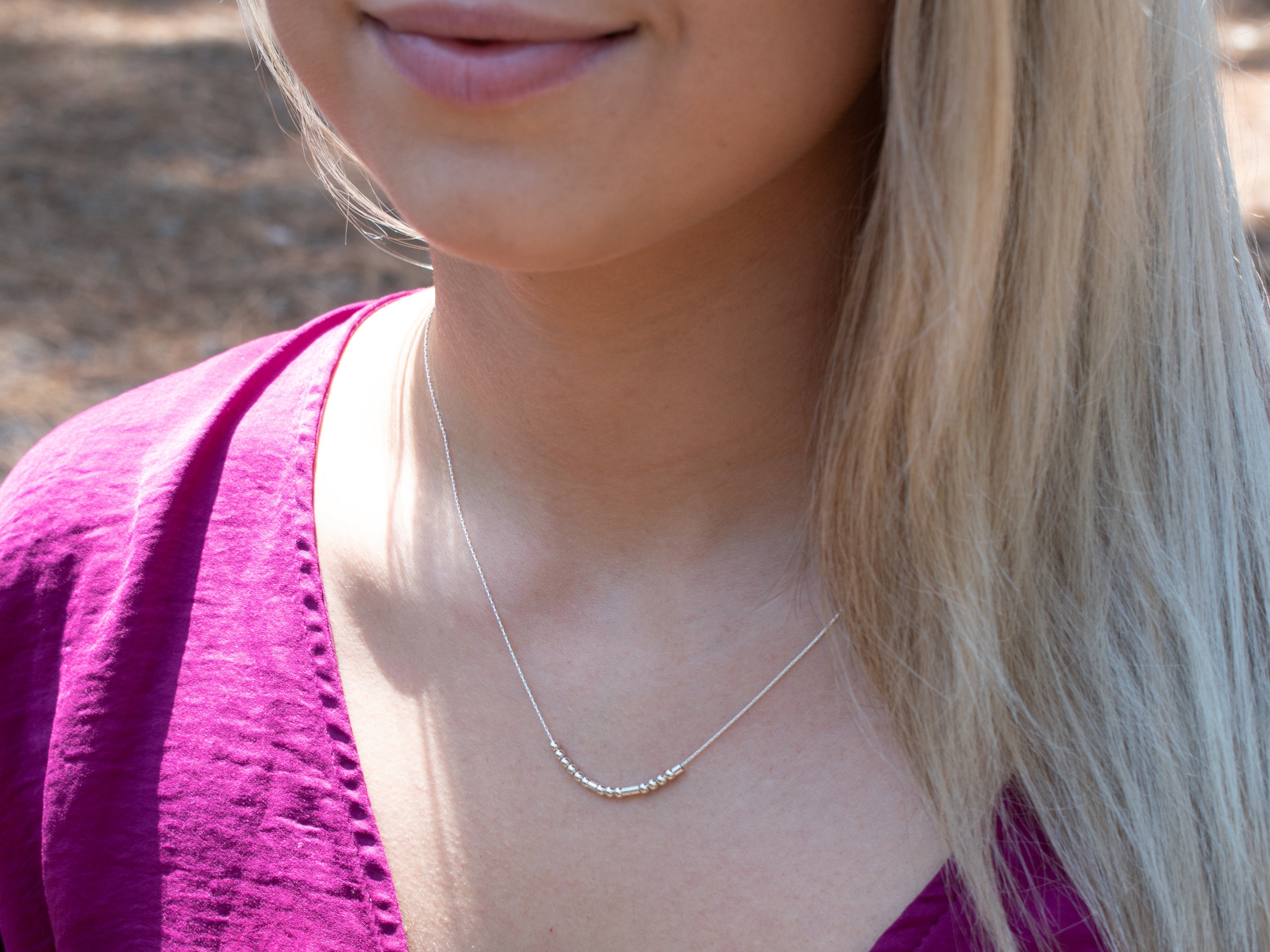 Brave AF Necklace Morse Code Necklace Strong Woman Brave as - Etsy