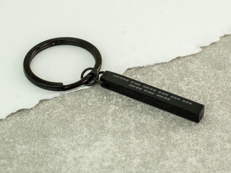 Custom Engraved Morse Code Keychain, Personalized Hidden Message Gift ...