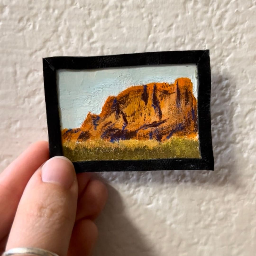 Miniature Desert Painting - Etsy
