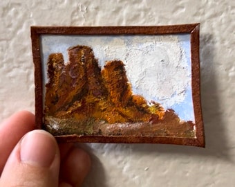 Miniature Desert Painting - Etsy