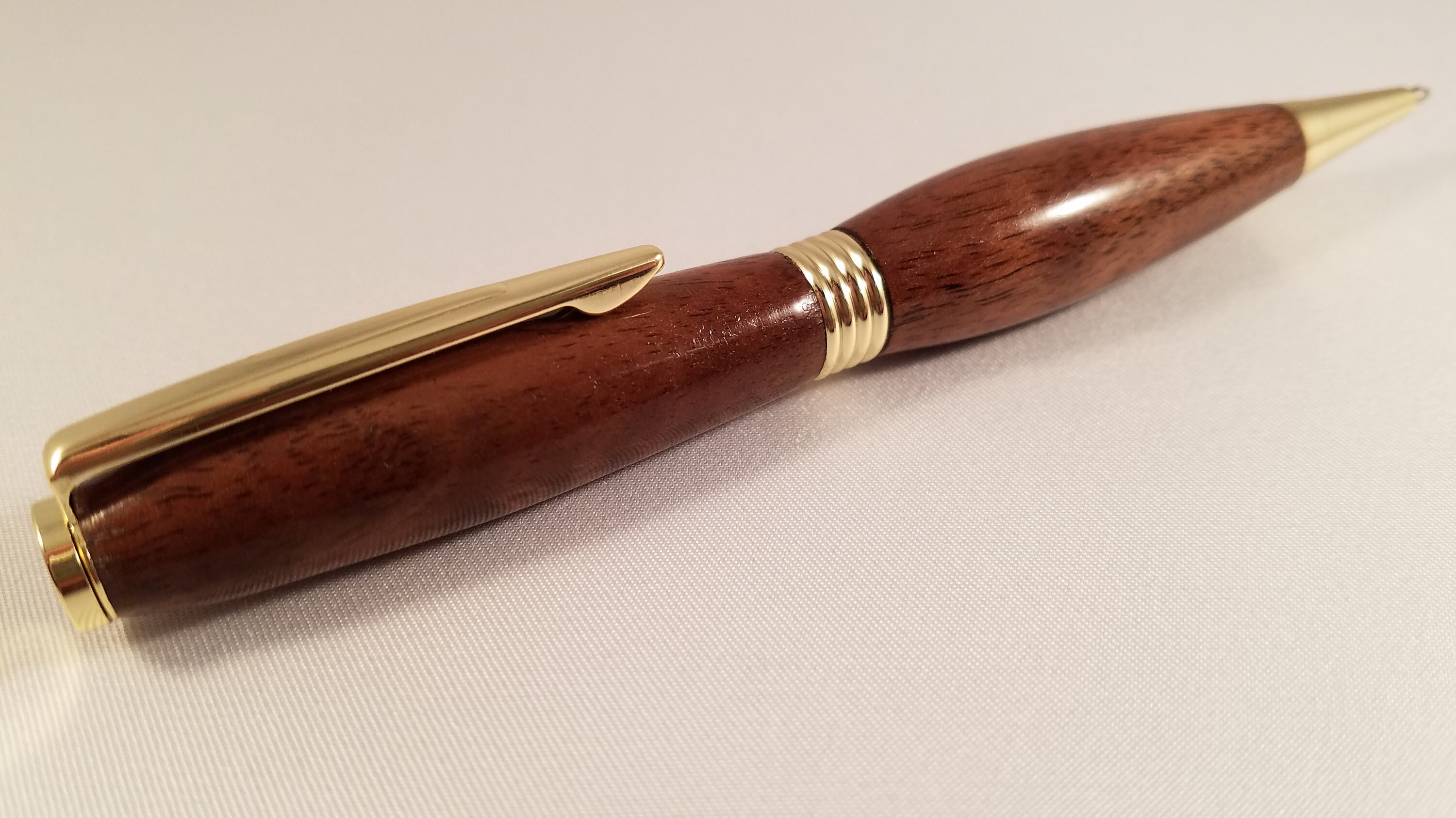 Chubby Trimline Ballpoint Pen in Walnut and 24k - Etsy Canada