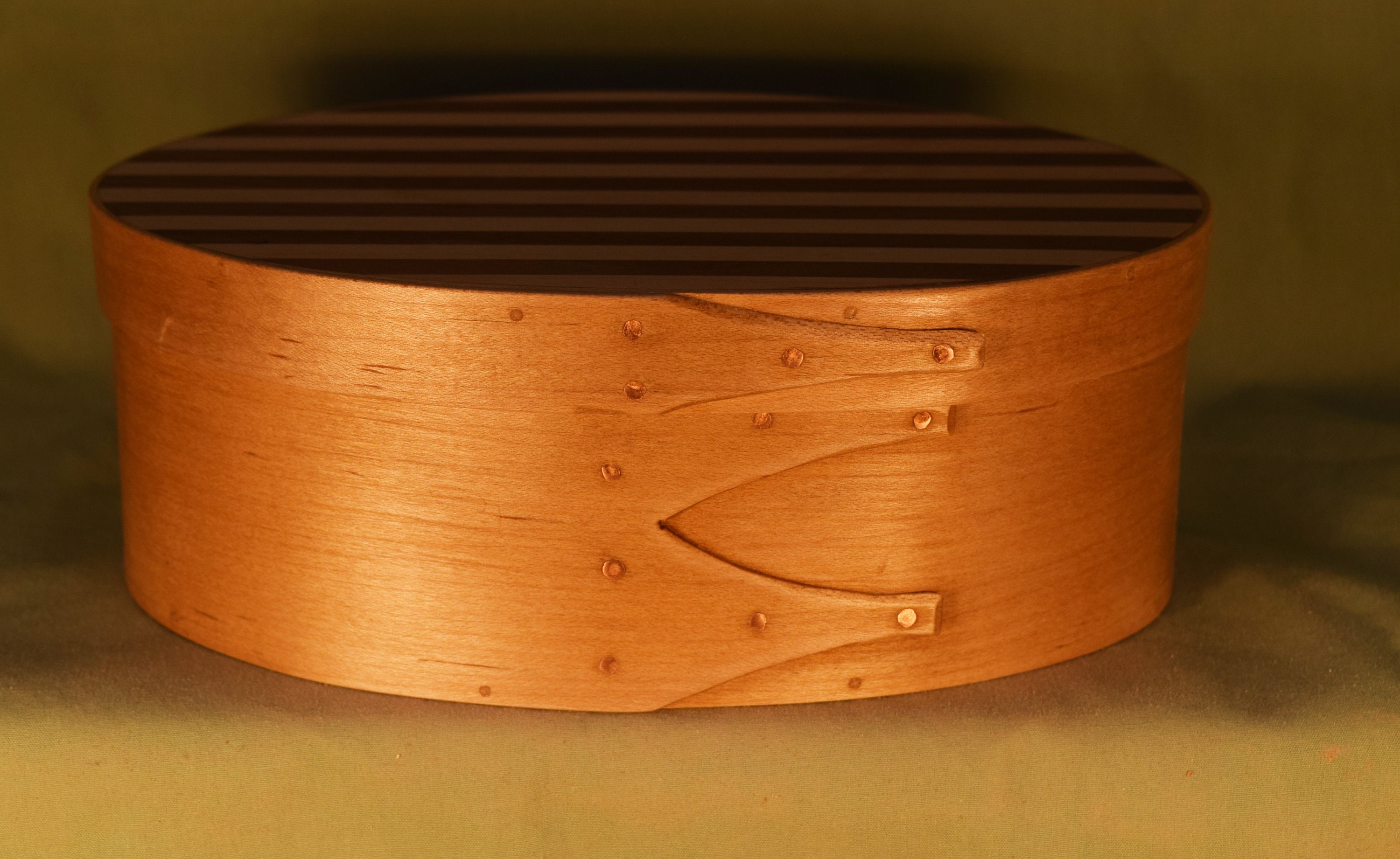 Shaker Oval Box #3 - Maple & Walnut - Striped - Etsy