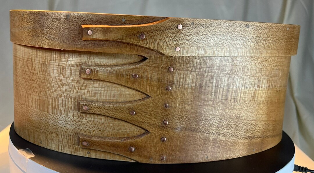 Shaker Oval Box #6 - Tiger Maple and Ash - Etsy