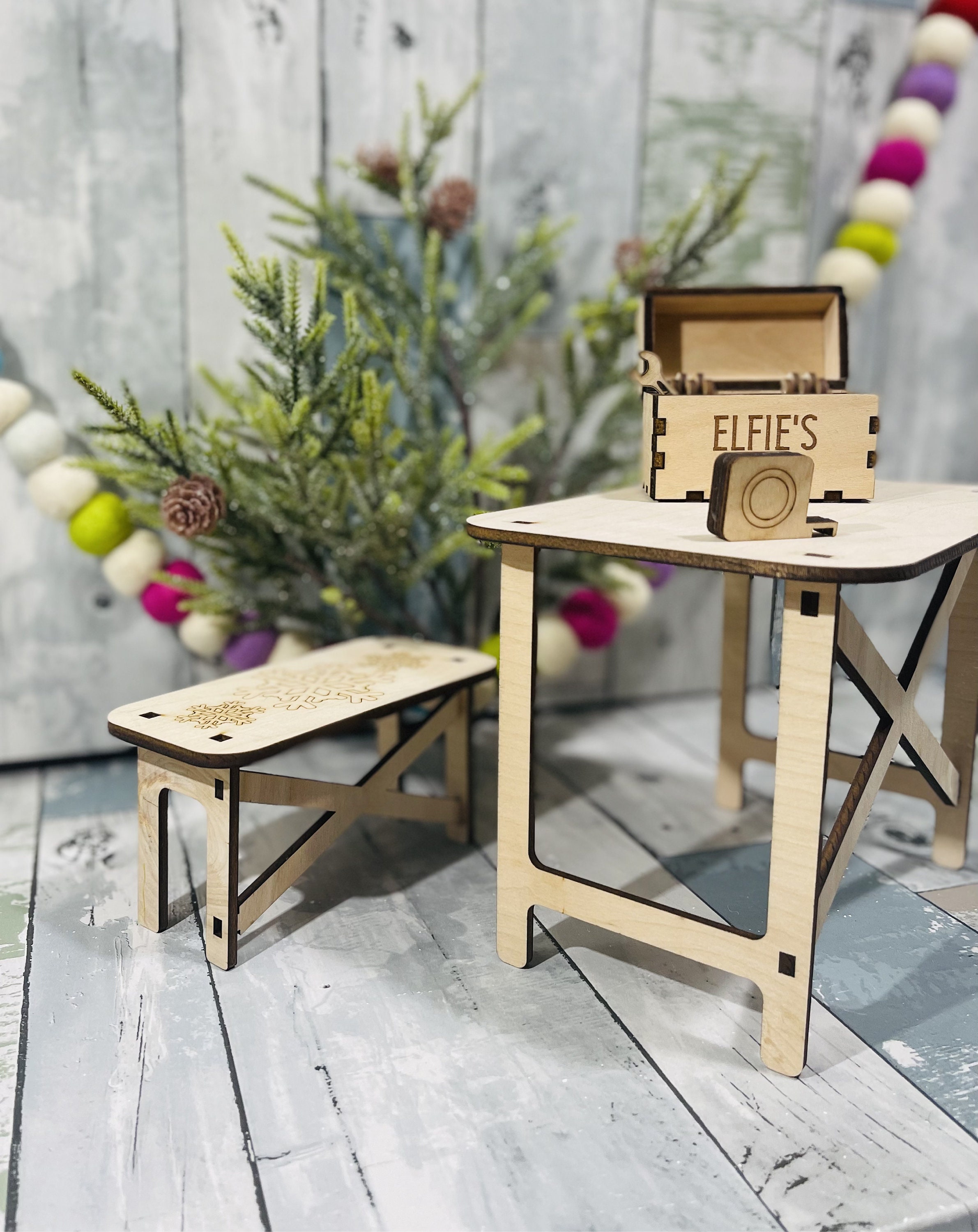 Elf/doll Table Bench Tool Box Laser Cut File - Etsy