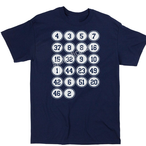 Yankee Retired Numbers Svg - Etsy