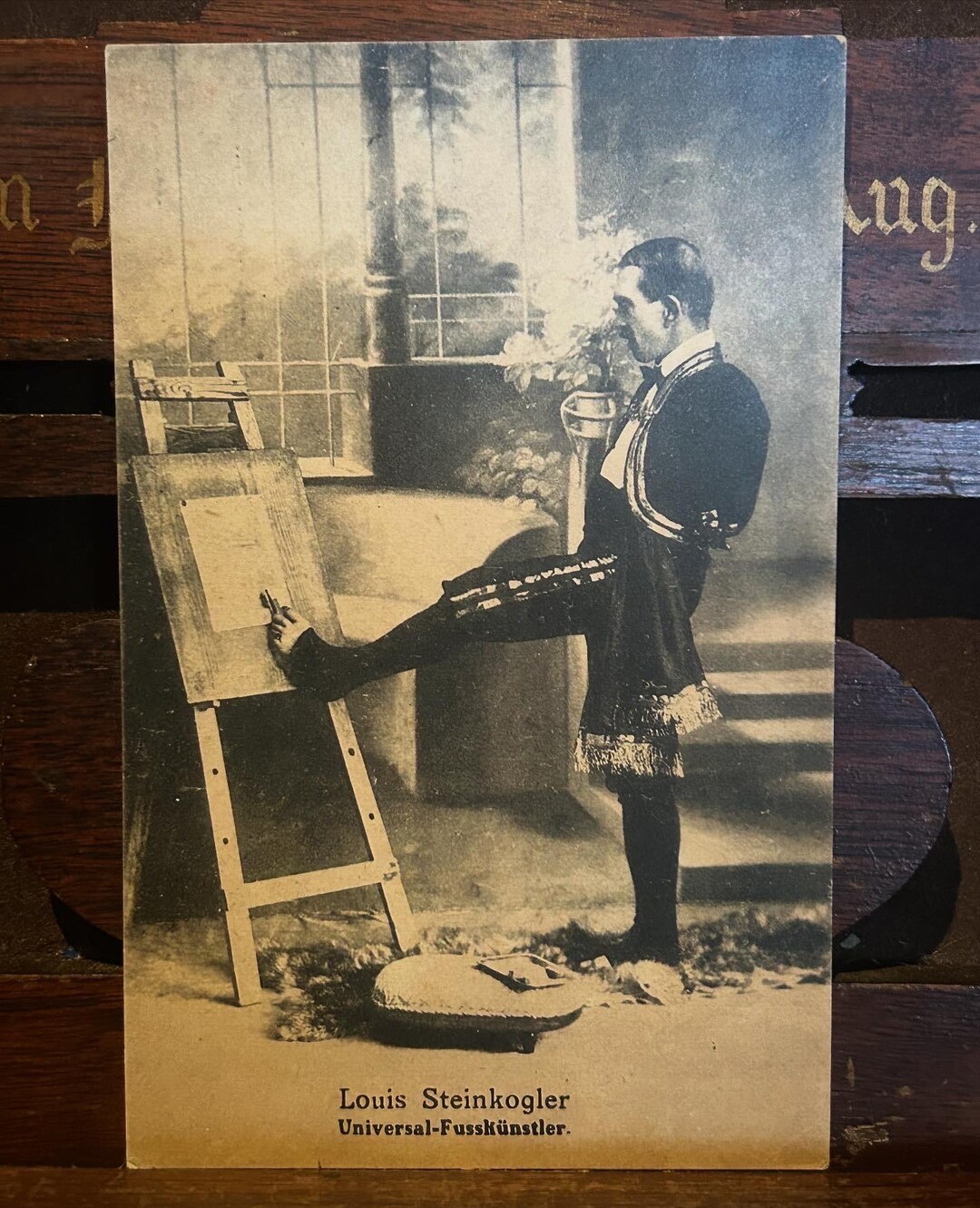 Early 1900s Postcard of Armless Painter Louis Steinkogler ODDITIES - Etsy