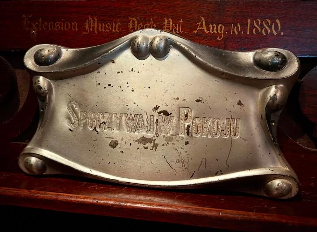 Antique Polish Rest in Peace Casket Plaque. ODDITIES - Etsy