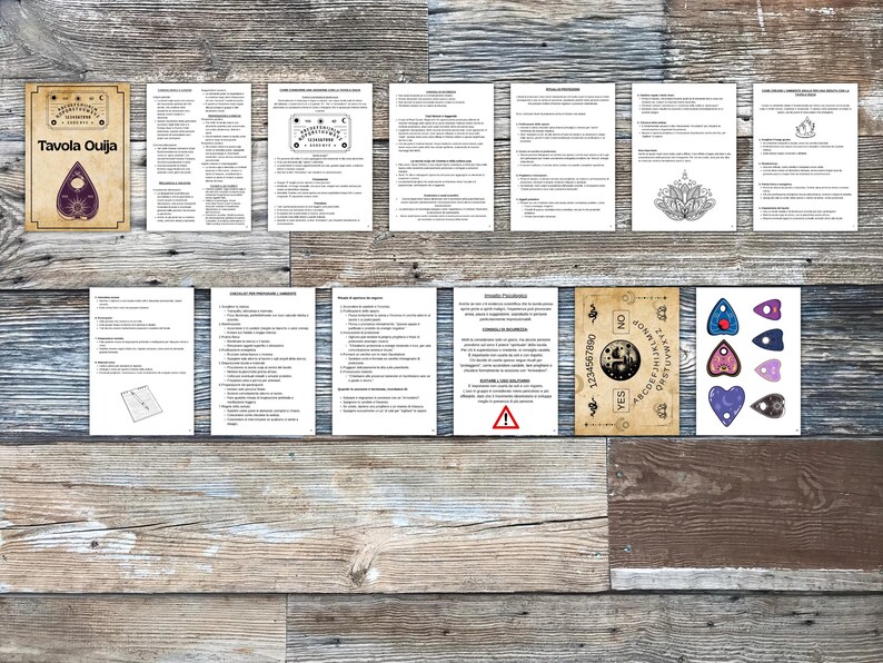 Printable Ouija Board Spirit Ritual Kit Digital Download Mystical ...