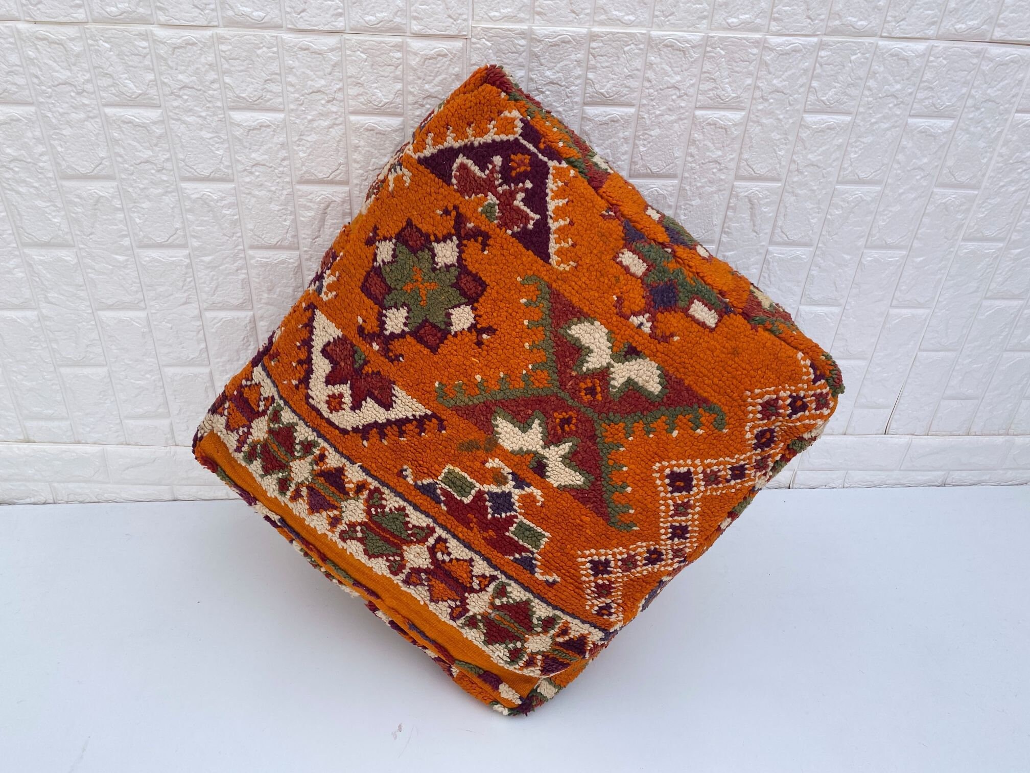 Moroccan Cover Pouf gorgeous Berber Stool Cushion-square | Etsy