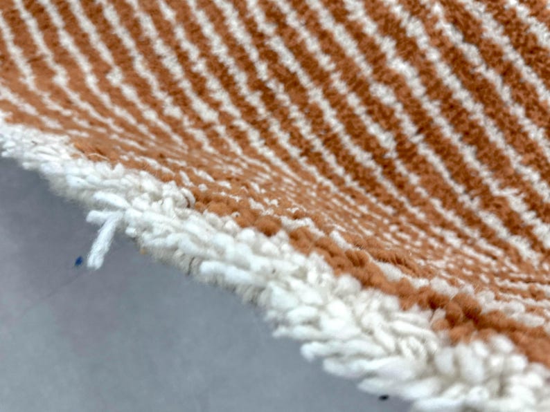 Handmade Moroccan Flatweave Wool Rug Featuring Elegant Vertical Stripes ...