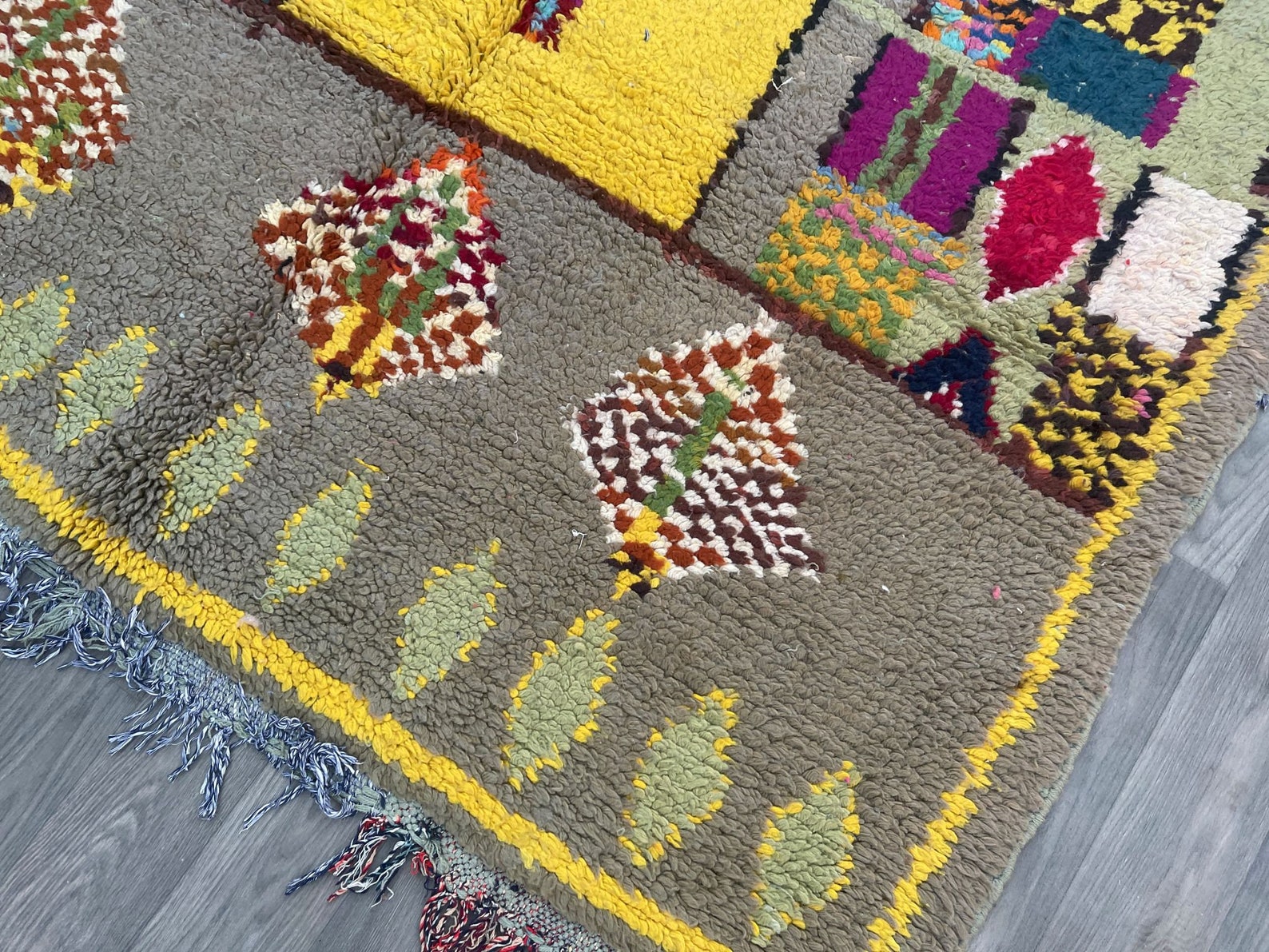 Moroccan Boujad Rug 6x10 Moroccan Woolen Rug - Handmade Berber Rug 5.7 ...