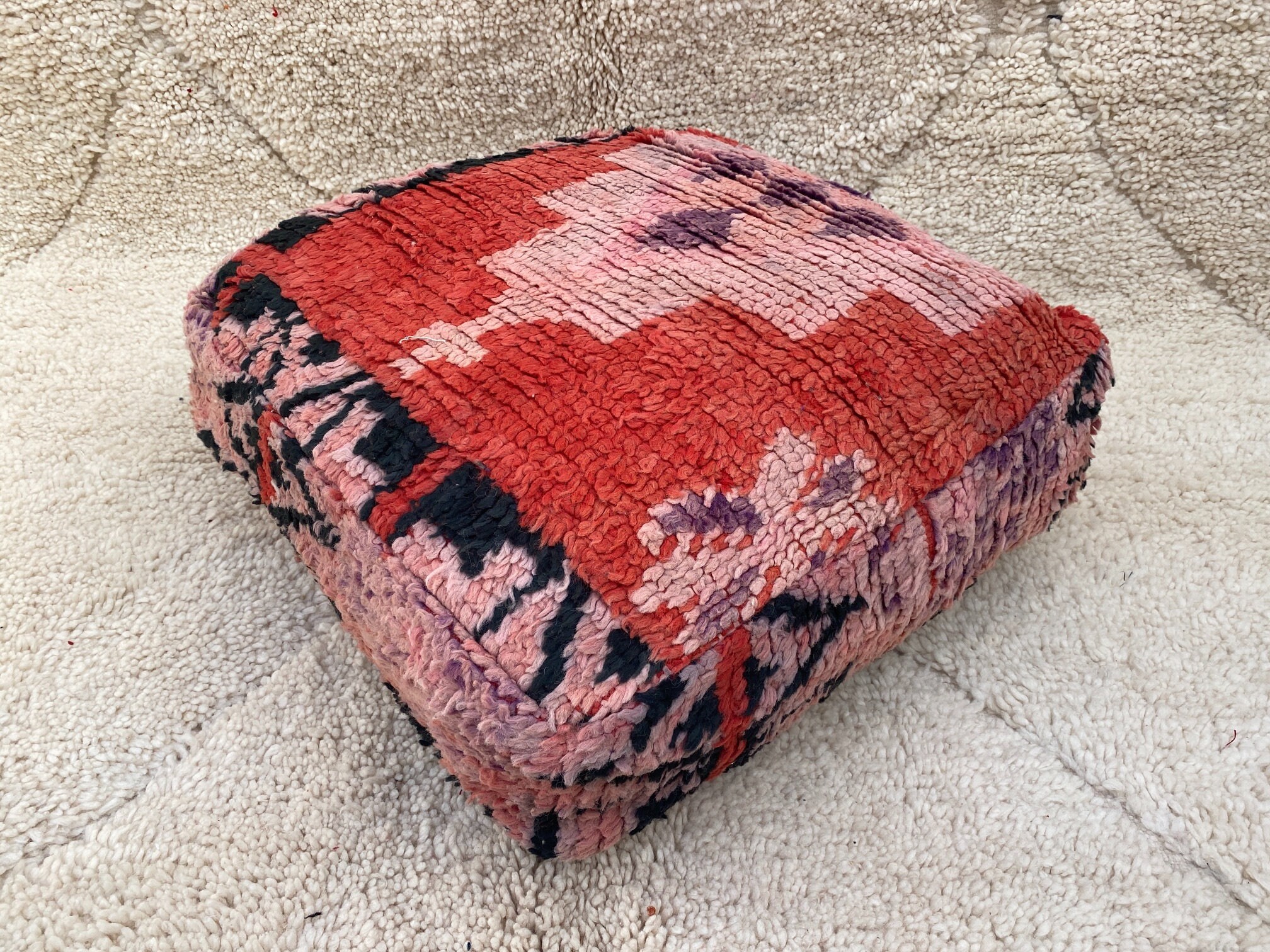 Red Square Floor Pillow - Etsy