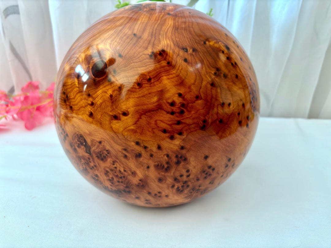 Pebble Box Wooden Jewelry Box 9"x9", Large Wood Jewelry Round Box, Gift ...