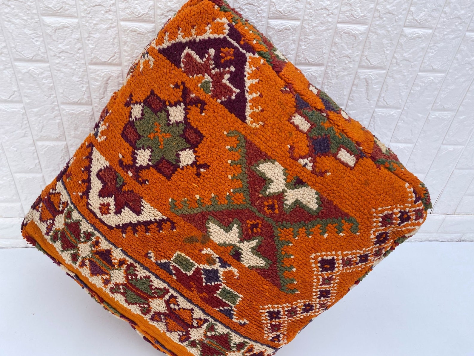 Moroccan Cover Pouf gorgeous Berber Stool Cushion-square | Etsy