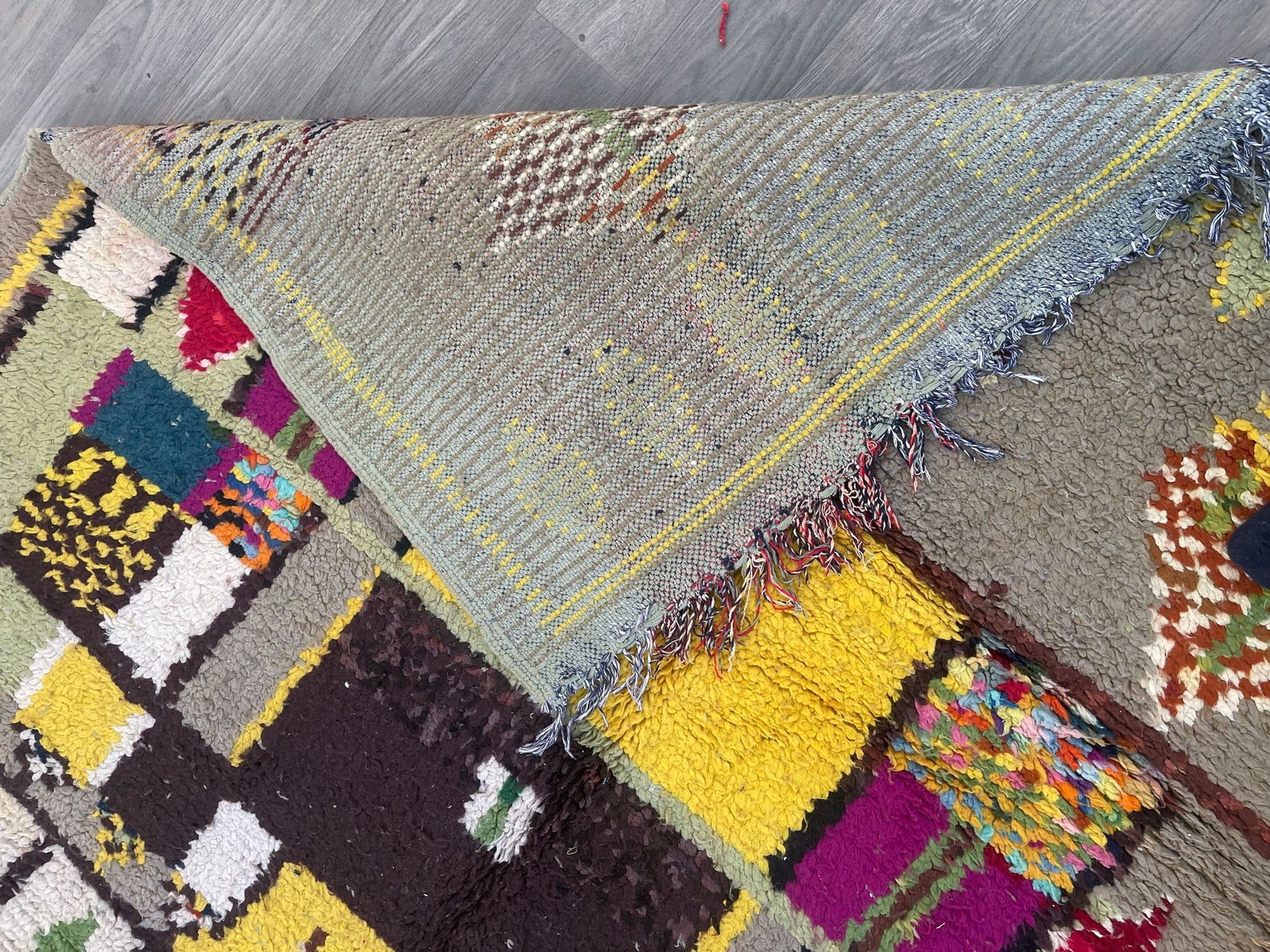 Moroccan Boujad Rug 6x10 Moroccan Woolen Rug - Handmade Berber Rug 5.7 ...