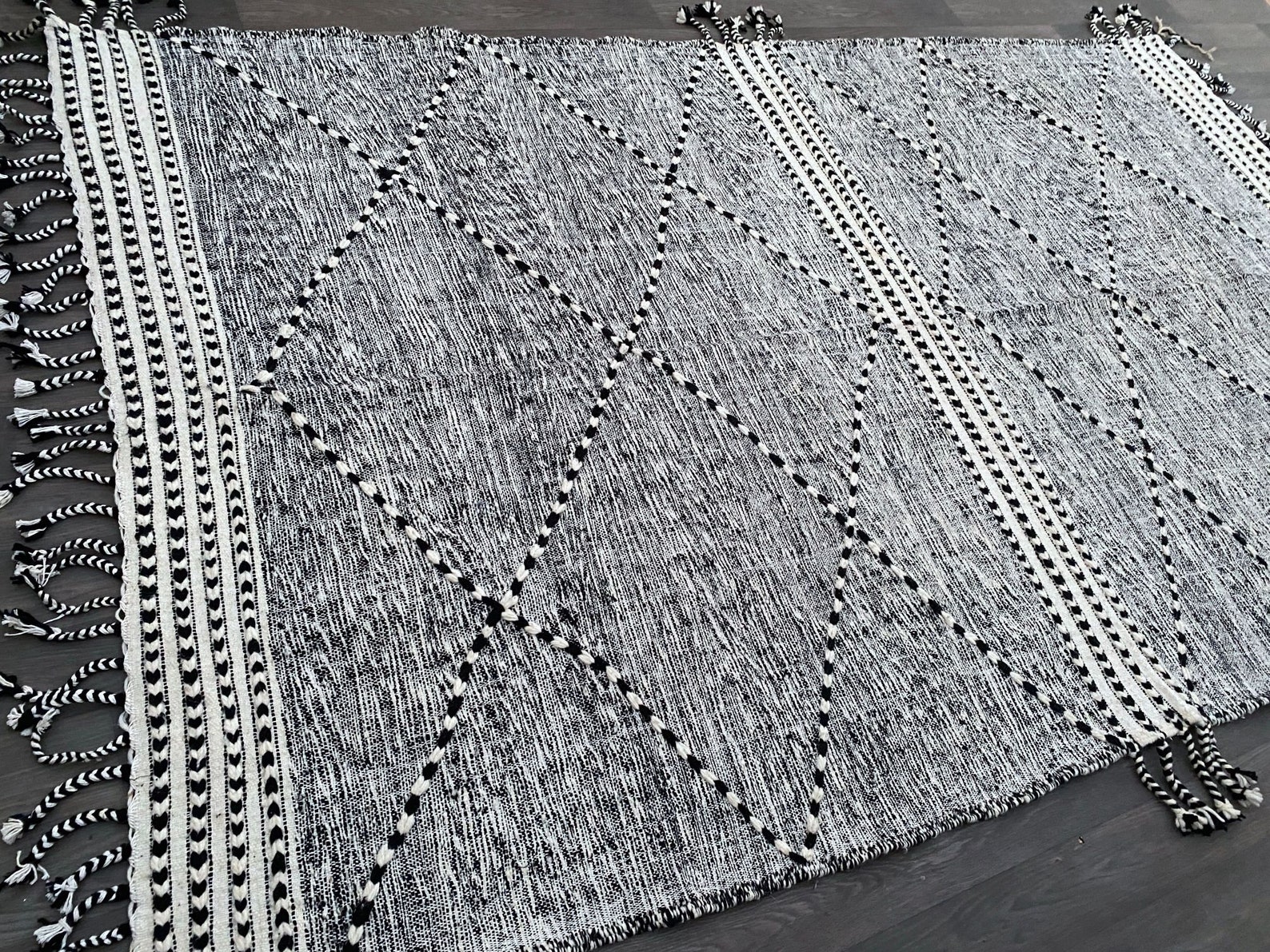 Vintage Moroccan rug 6x10ft kilim Wool rug Moroccan rug | Etsy