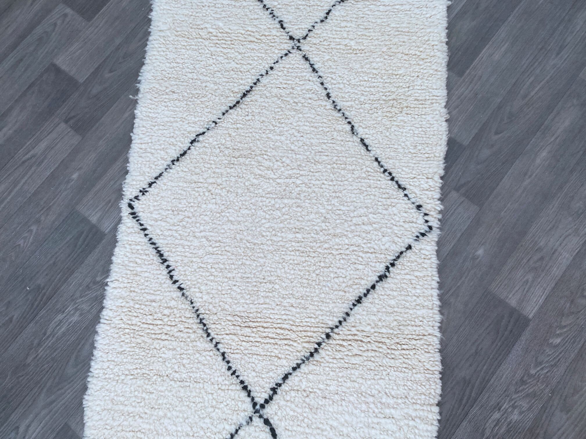 White Runner rug 2x8 ftHallway rug Moroccan Beni ourain | Etsy