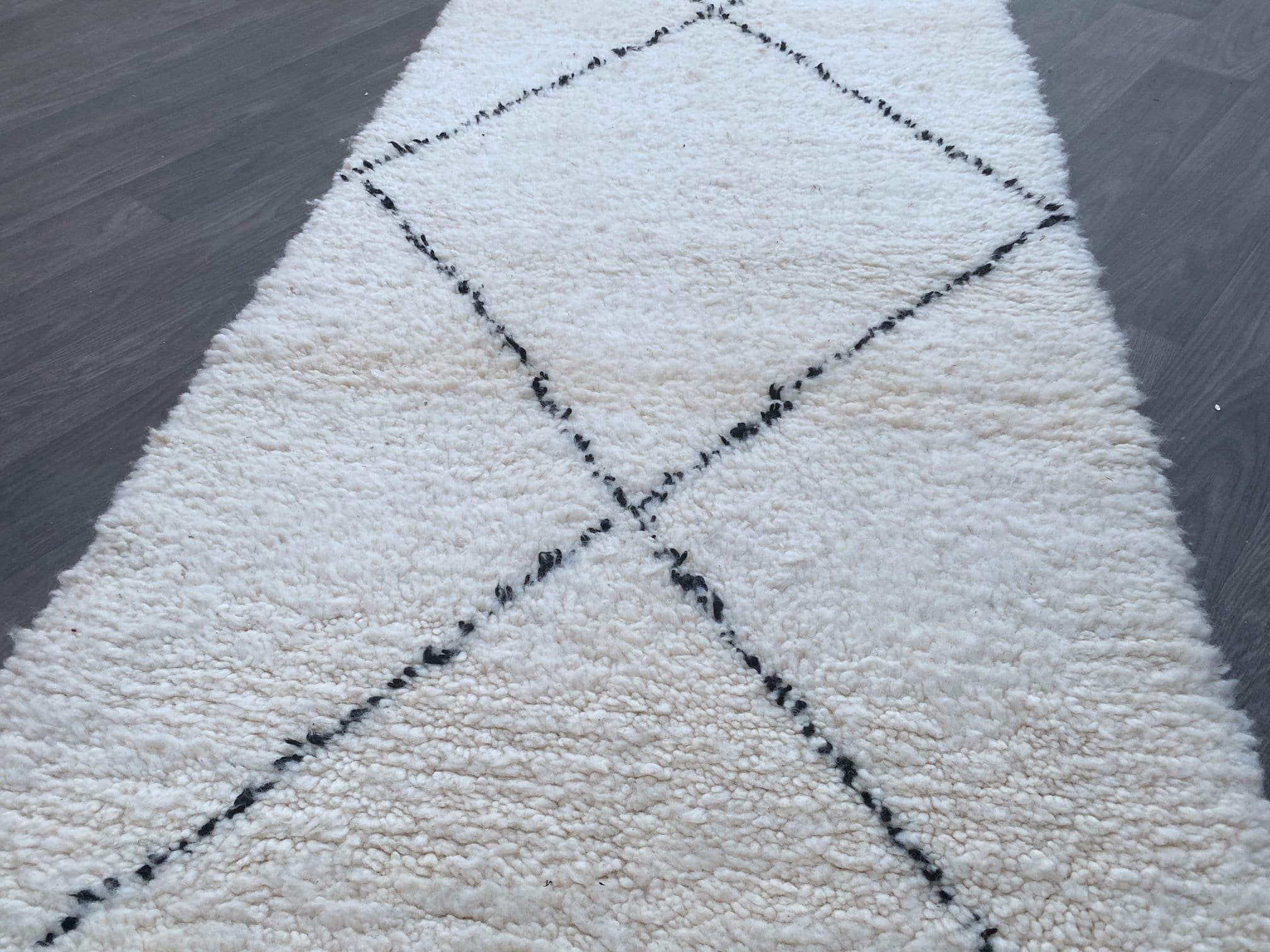 White Runner rug 2x8 ftHallway rug Moroccan Beni ourain | Etsy