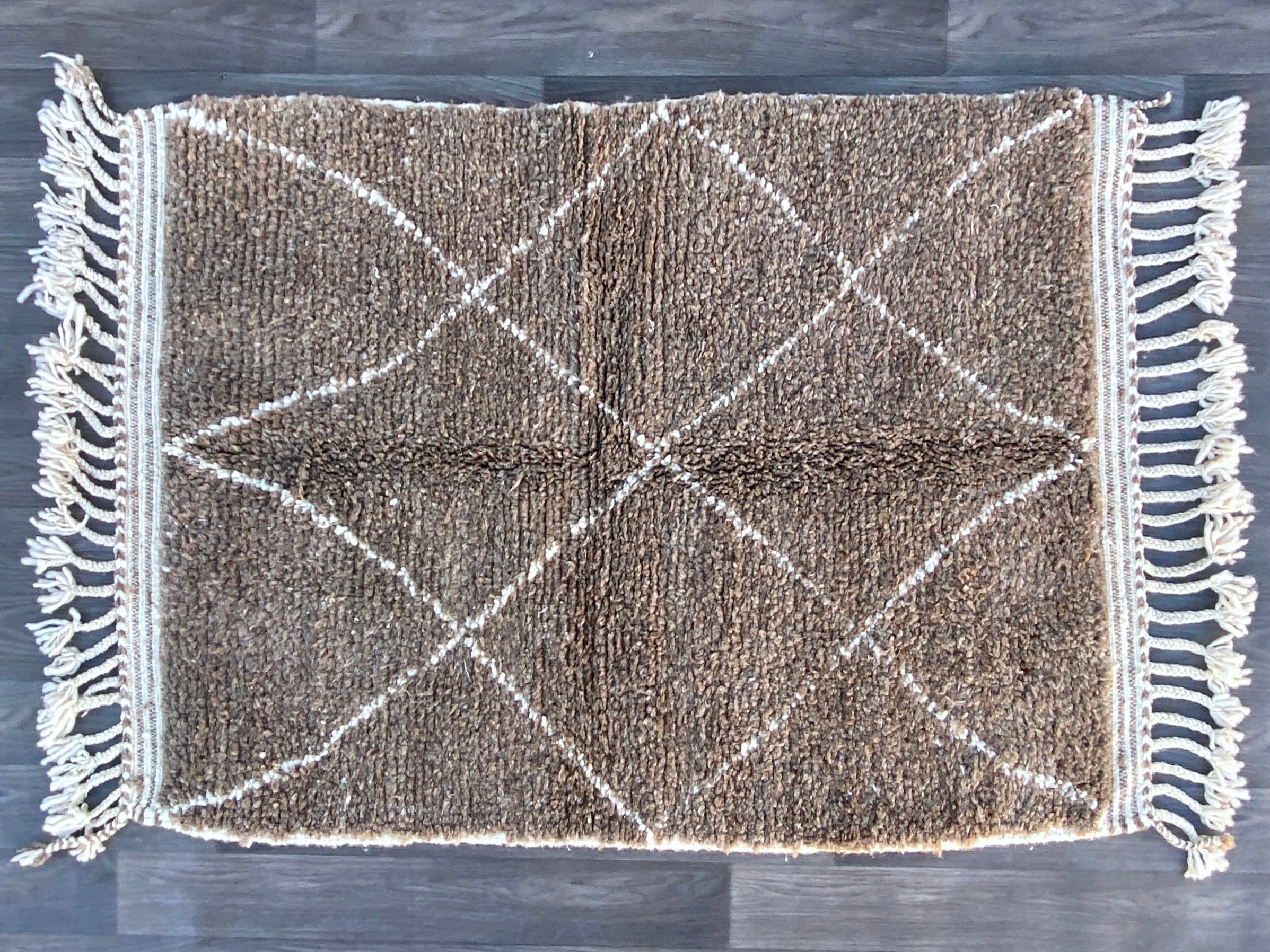 Authentic Small Morocco Rug 3x5 Wool Beni Ourain | Etsy