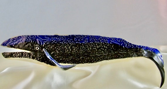 Great Blue Whale Ceramic Sculptural Wall Hanging 15.5 X 5 X - Etsy
