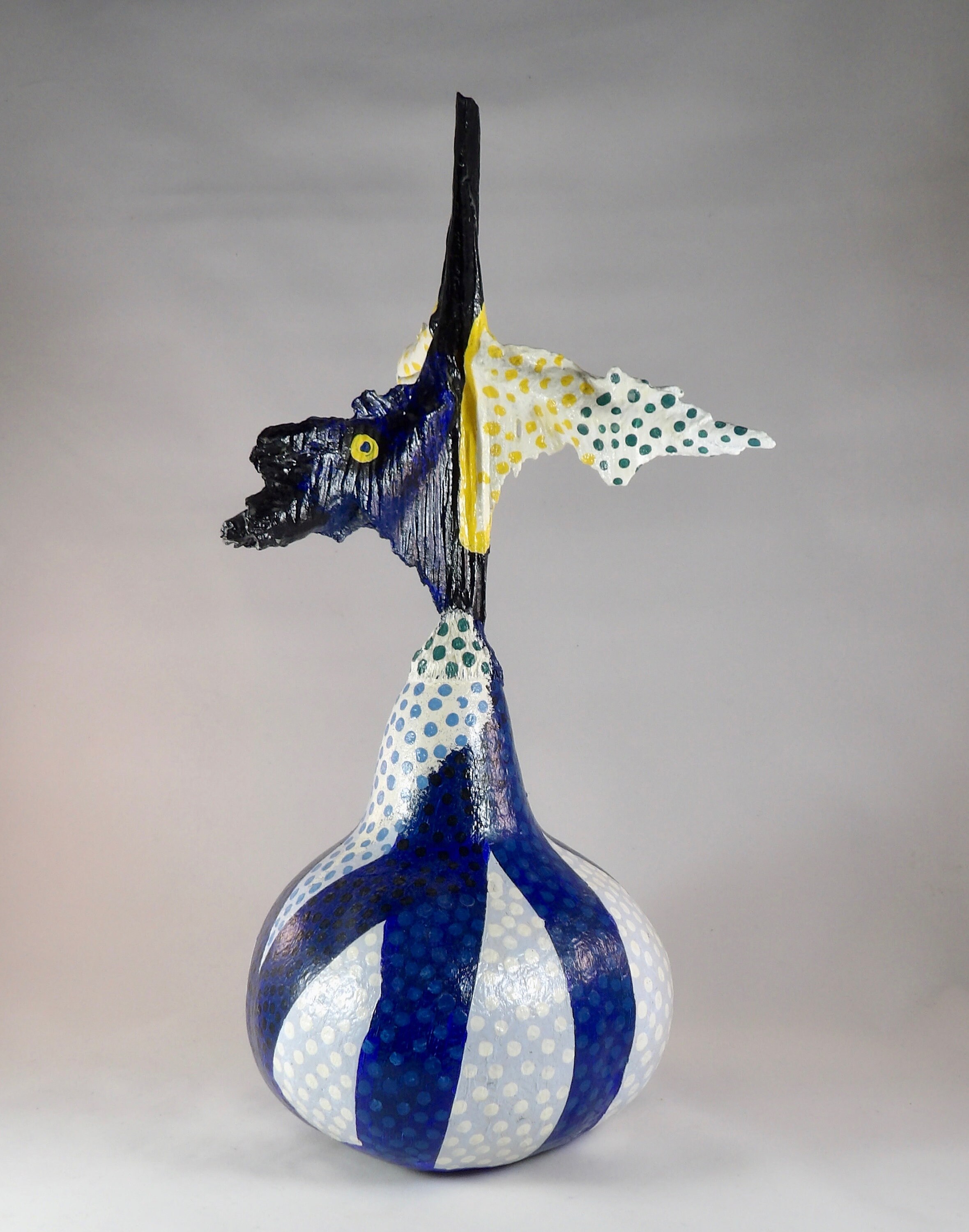 Carved Wood Sculpture Spotted Moose Folk Art Gourd Art | Etsy