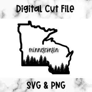 Minnesconsin SVG, Minnesota SVG, Wisconsin SVG, Minnesota Cut File ...