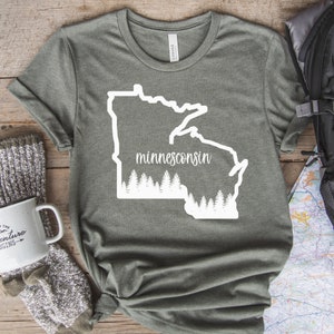 Minnesota and Wisconsin Shirt, Minnesconsin Shirt, Minnesota Shirt ...