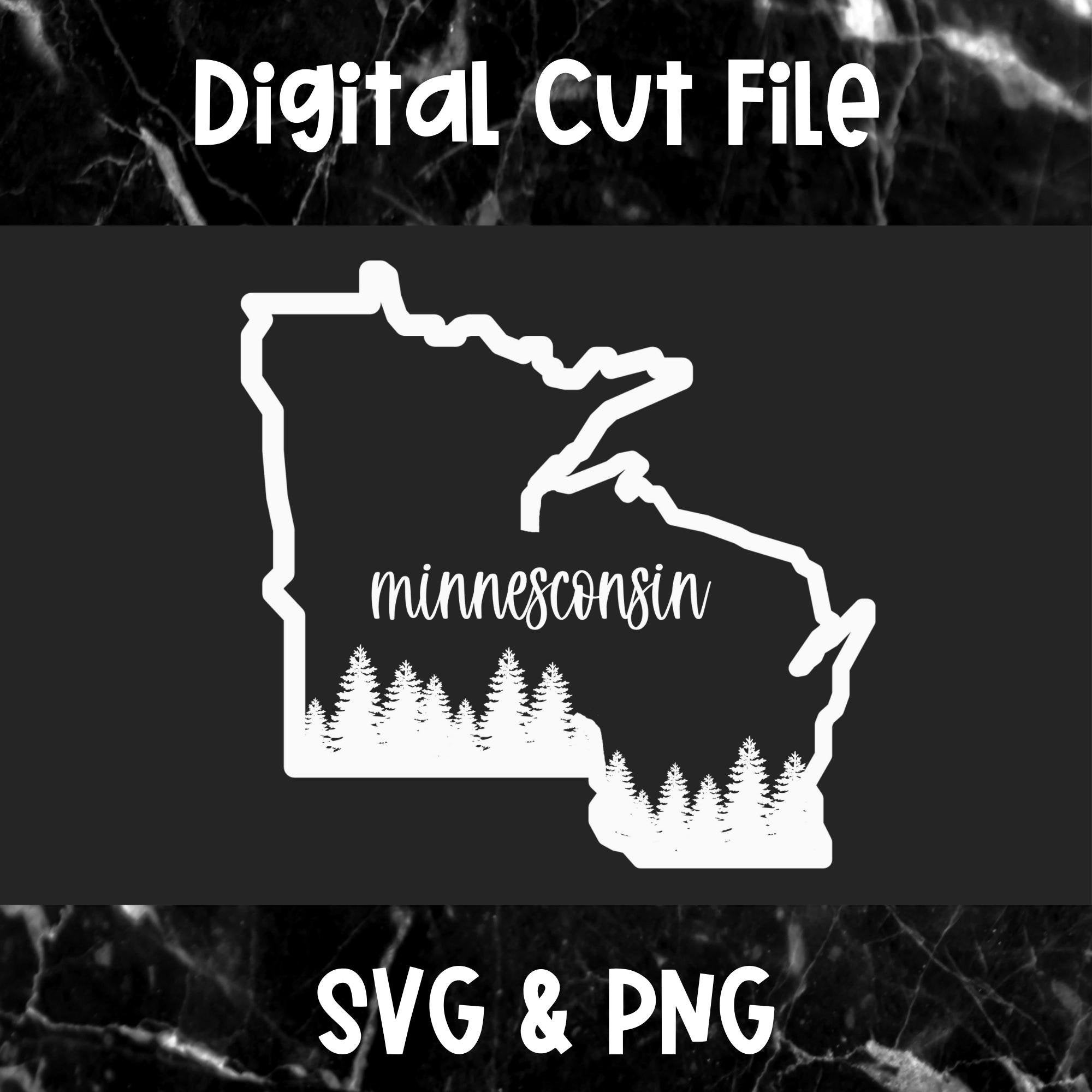 Minnesconsin SVG, Minnesota SVG, Wisconsin SVG, Minnesota Cut File ...