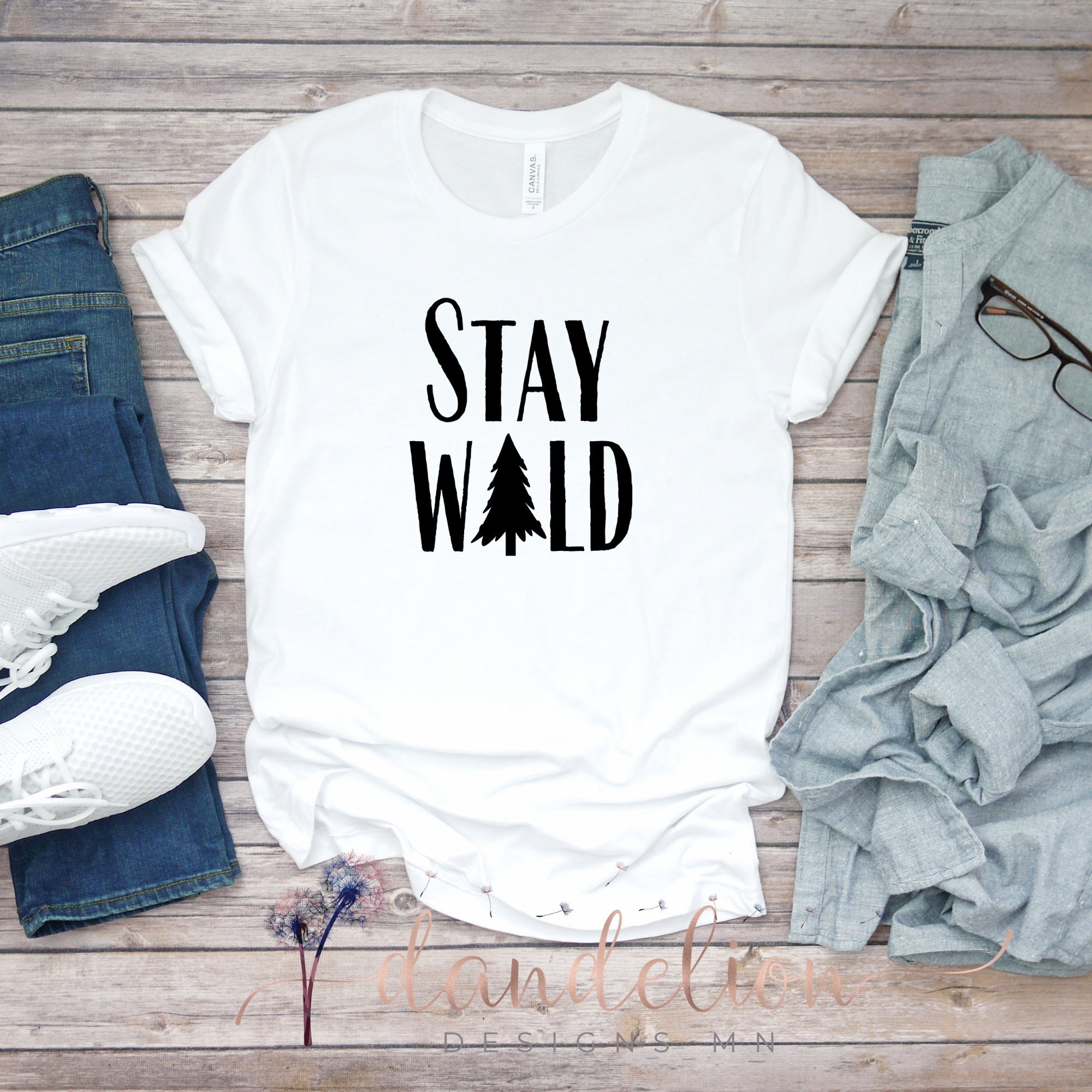 Stay Wild Shirt, Adventure Tee, Hiking Shirt, Mountain Shirt, Nature ...