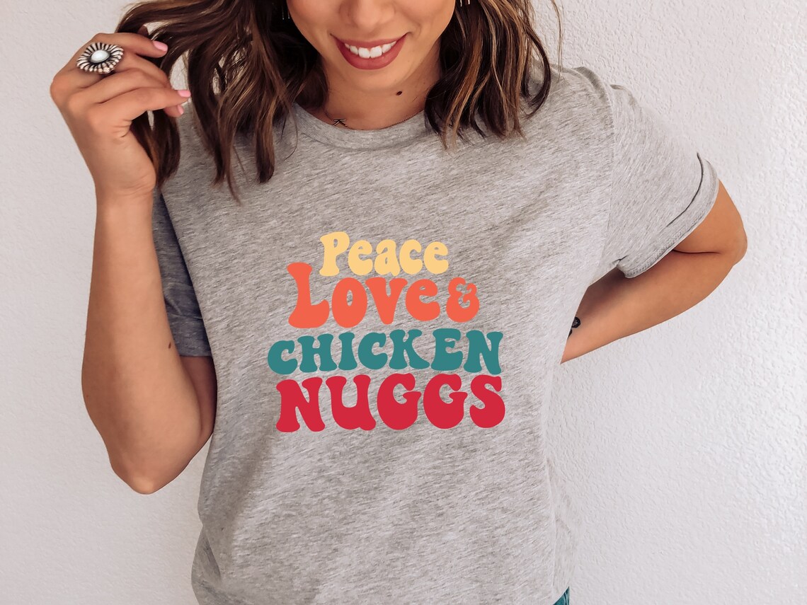 Peace, Love & Chicken Nuggs Short-sleeve Unisex T-shirt - Etsy