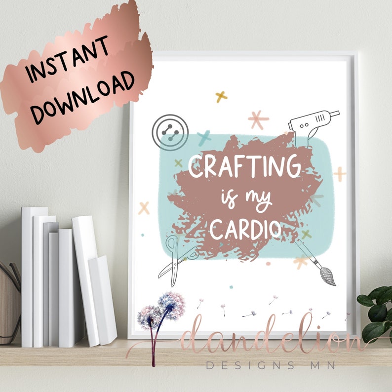 Craft Printable Crafting Wall Art Digital Download Art | Etsy