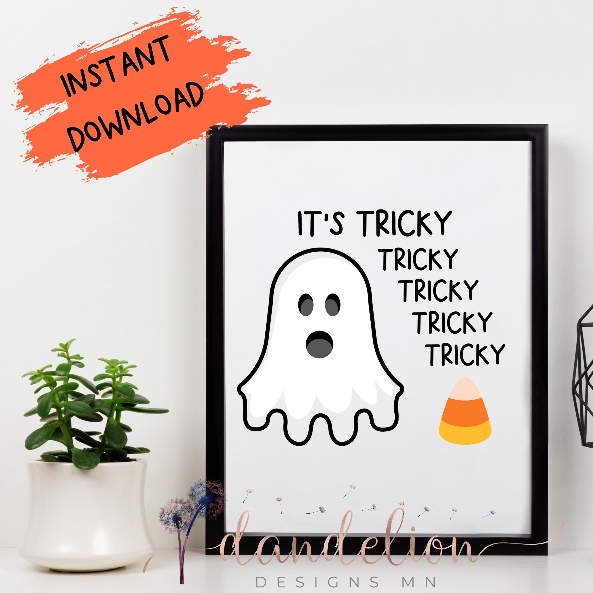 Halloween Printable, Wall Art, Digital Download, Art Print, Ghost ...