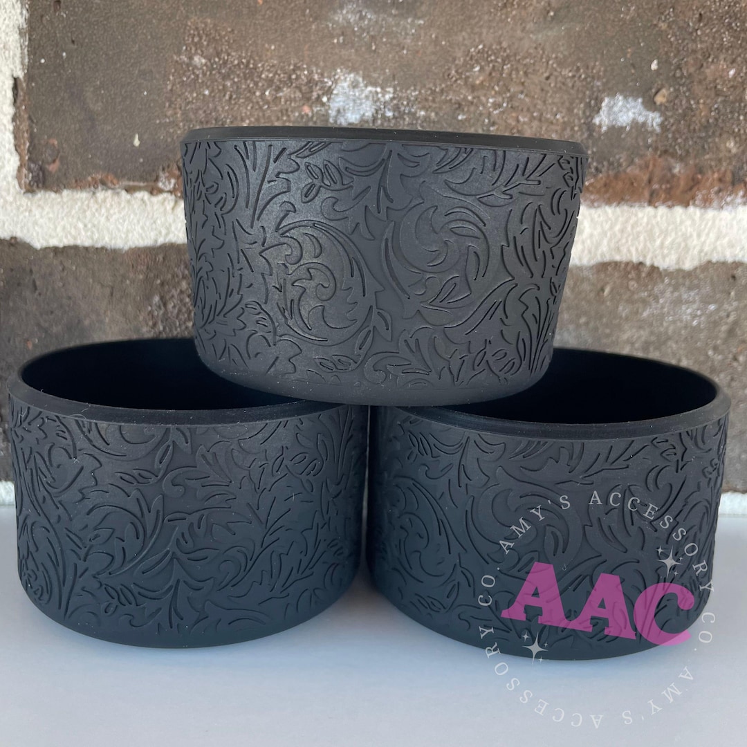 Black Baroque Texture Tumbler Boot - Etsy