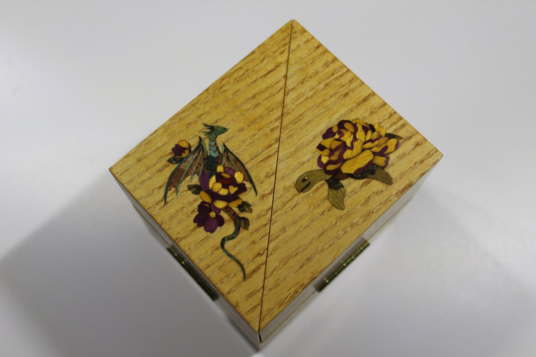 Turtle Dragon Marquetry Box - Etsy