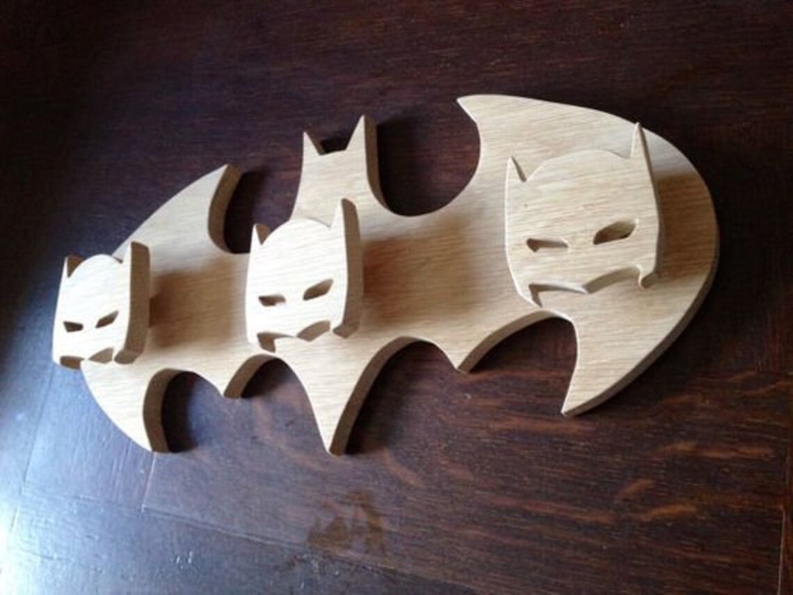 Wood Batman hanger wooden DXF file for Laser Cut and CNC | Etsy