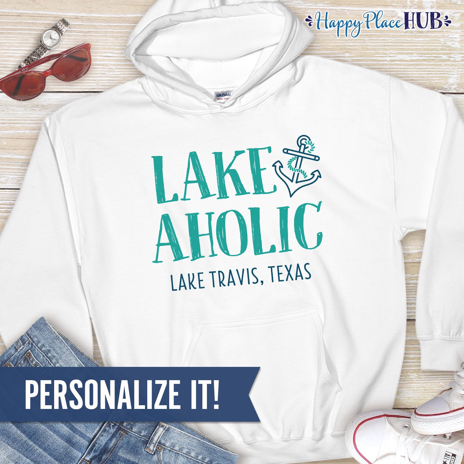 Lakeaholic Lake Hoodie Custom Lake Shirts Lake Life Lake | Etsy