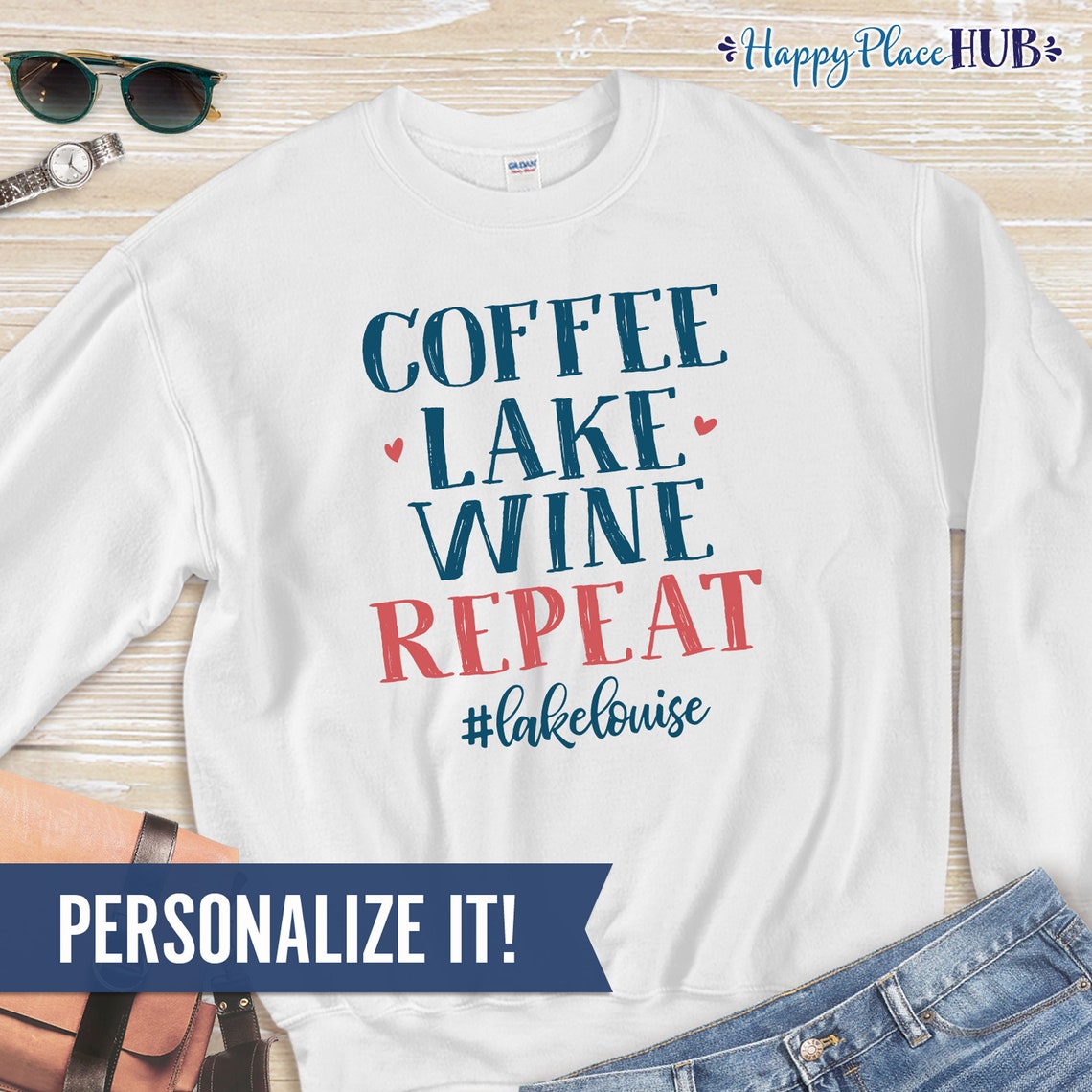 Funny Lake Life Crewneck Lake Shirts for Women Custom Lake | Etsy