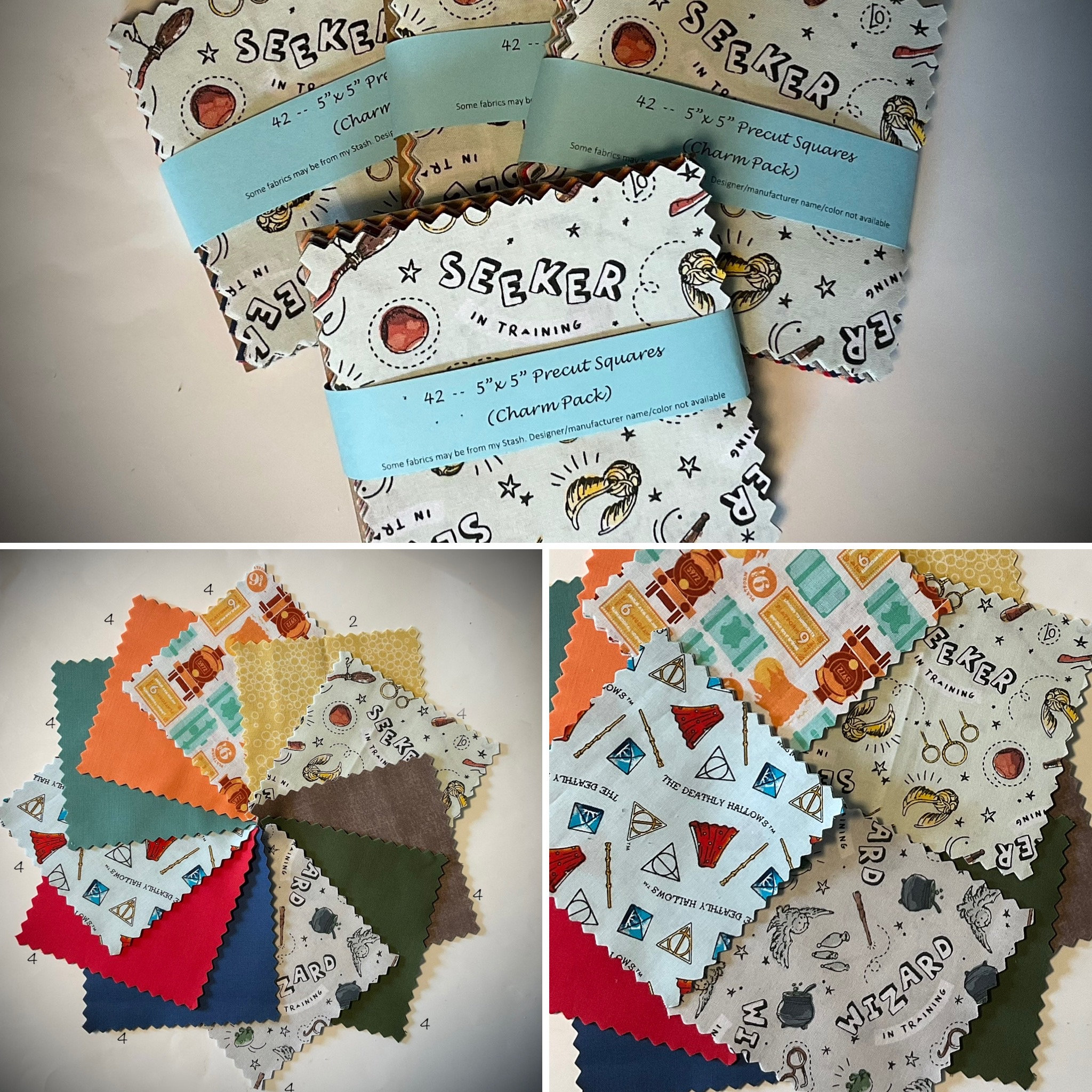 Harry Potter Inspired, Seeker in Training/blue Charm Pack, Alexander Henry, Moda, Marcus Fabrics ...