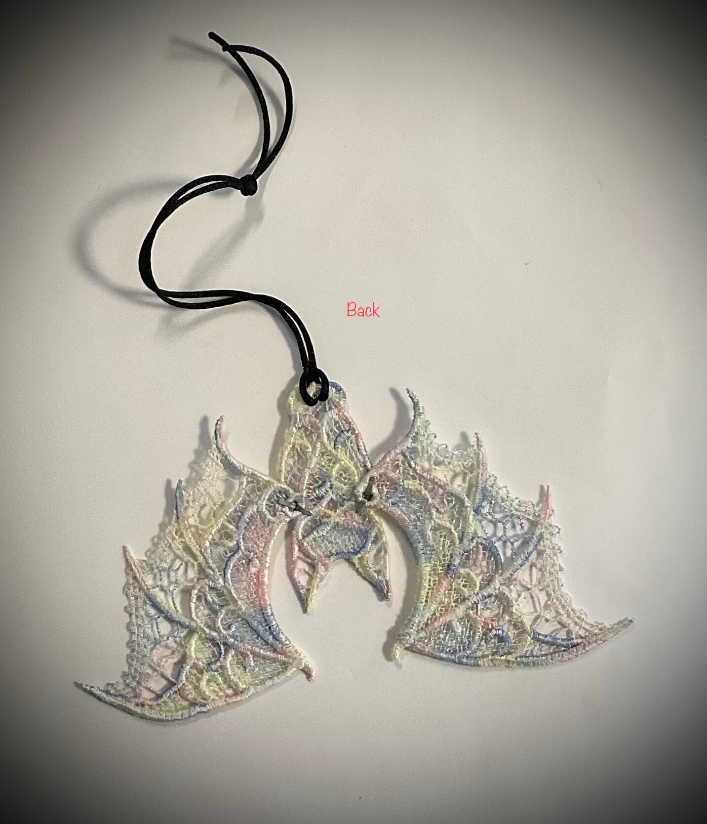 Pastel, Baby Colors Variegated Bat Lace Ornament Movable Wings, Wings ...