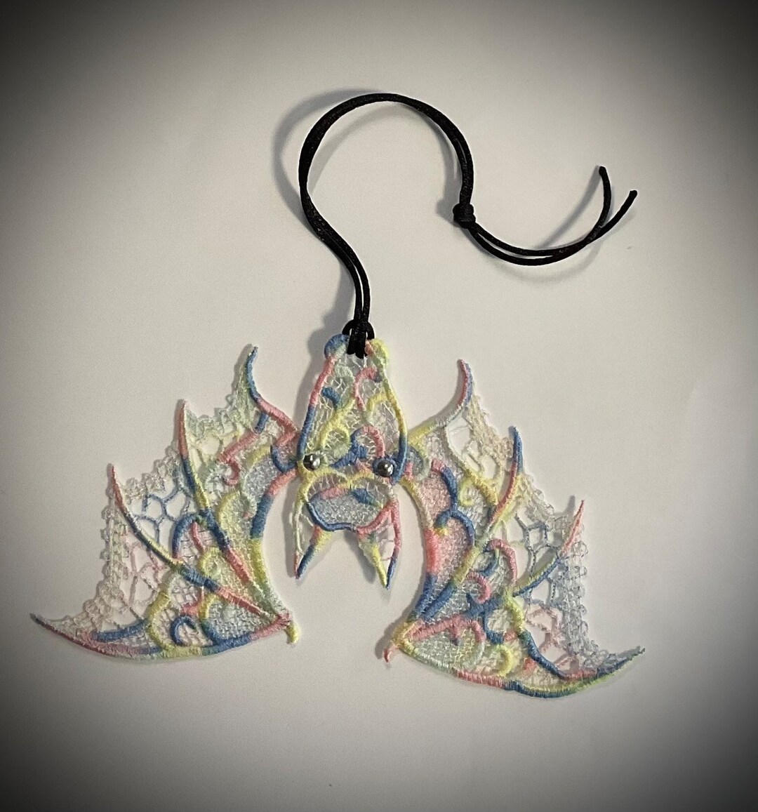 Pastel, Baby Colors Variegated Bat Lace Ornament Movable Wings, Wings ...