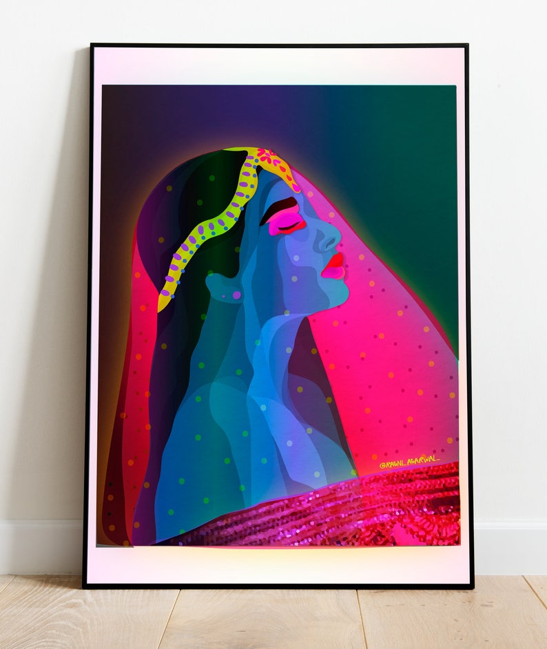 Glow up Original Indian Pop Art Print - Etsy
