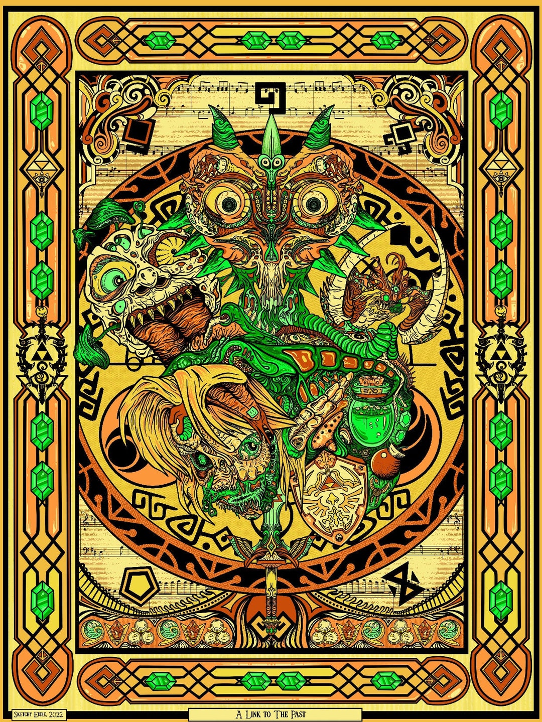 A Link to the Past Zelda Trippy Art Print - Etsy