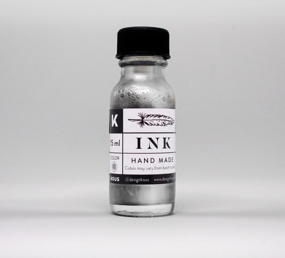 Metallic Silver Calligraphy Ink | Calligraphy Kit | Handmade ...