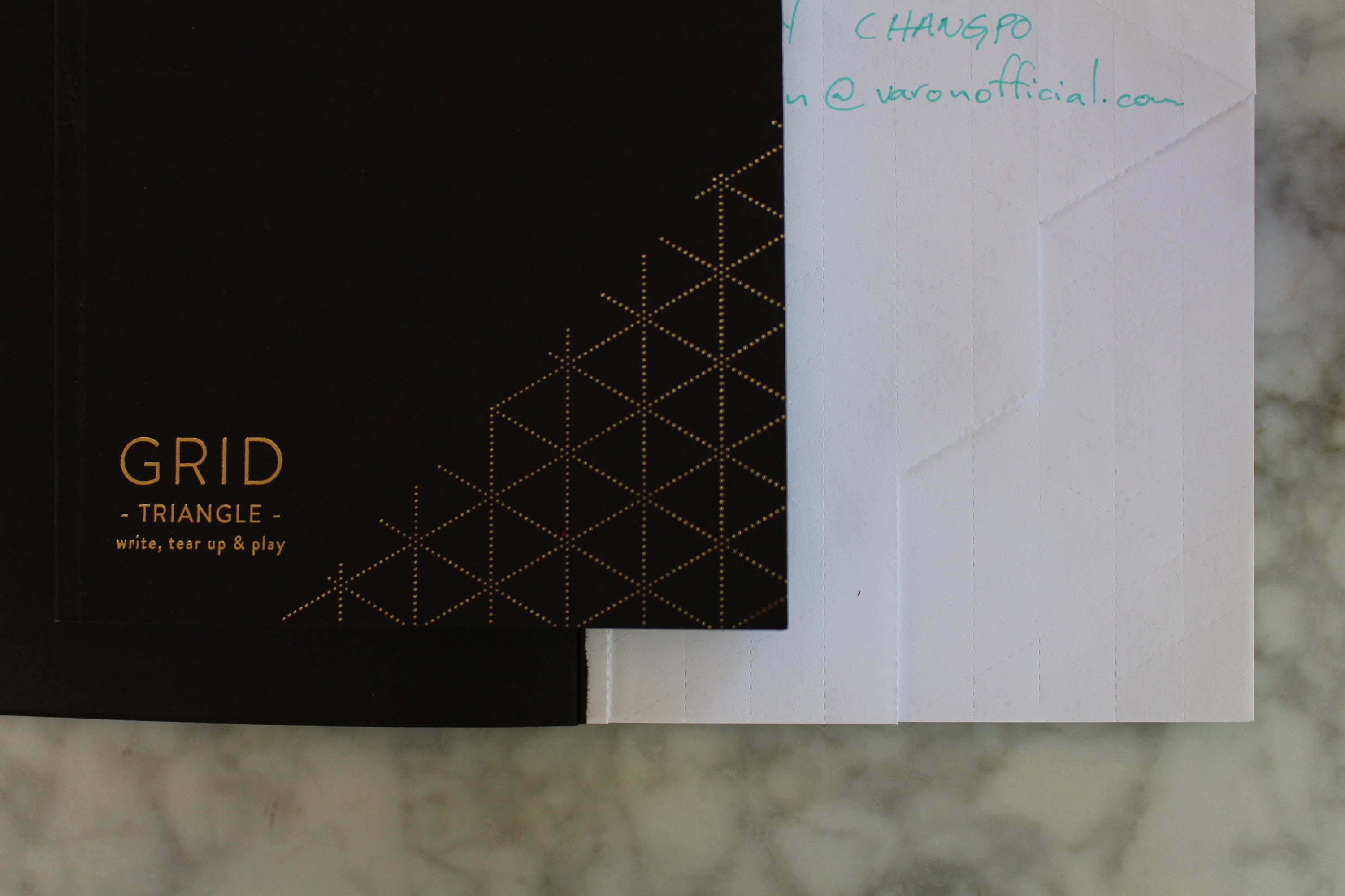 Pounced grid paper notepad triangle grid | Etsy