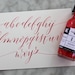 Red Calligraphy Ink Calligraphy Kit Handmade Calligraphy - Etsy