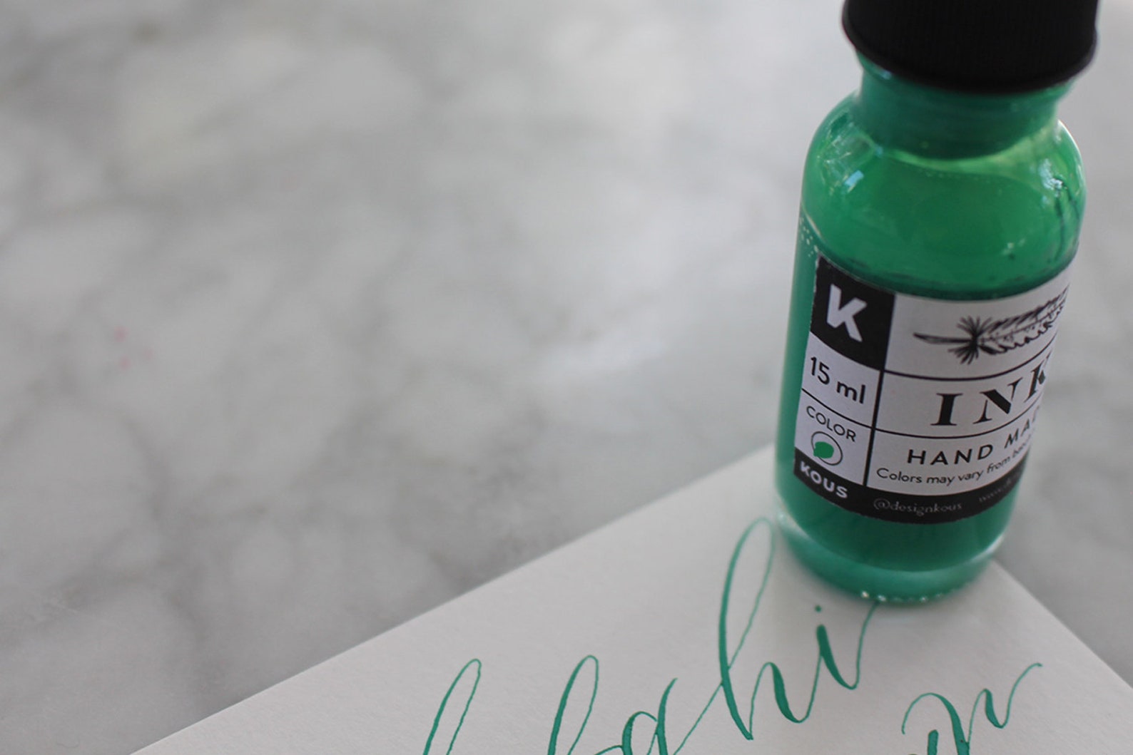Emerald Green Calligraphy Ink Calligraphy Kit Handmade - Etsy