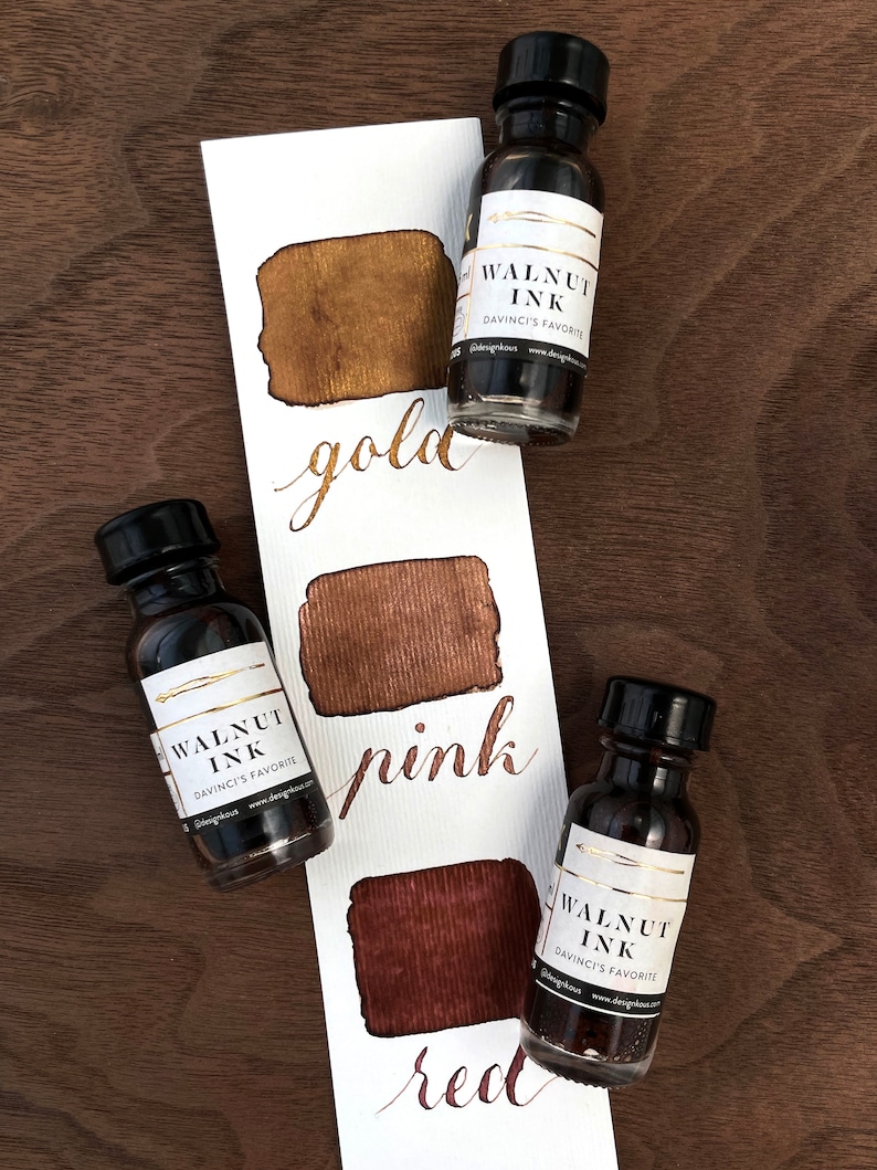 Walnut Shimmer Red Calligraphy Ink | Calligraphy Kit | Handmade ...